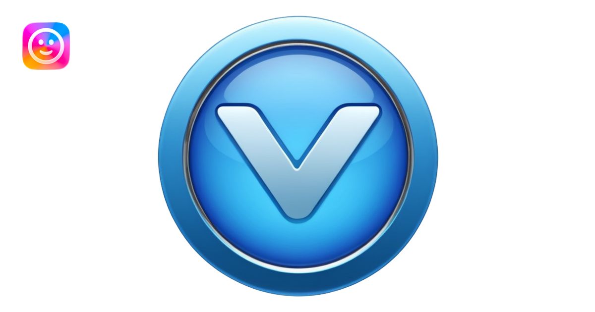 Create a blue verify badge for me emoji | AI Emoji Generator