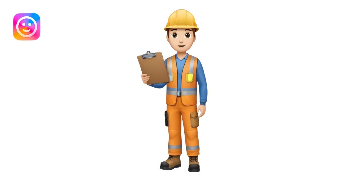 engineer standing with safety boots, holding a clipboard in one hand ...