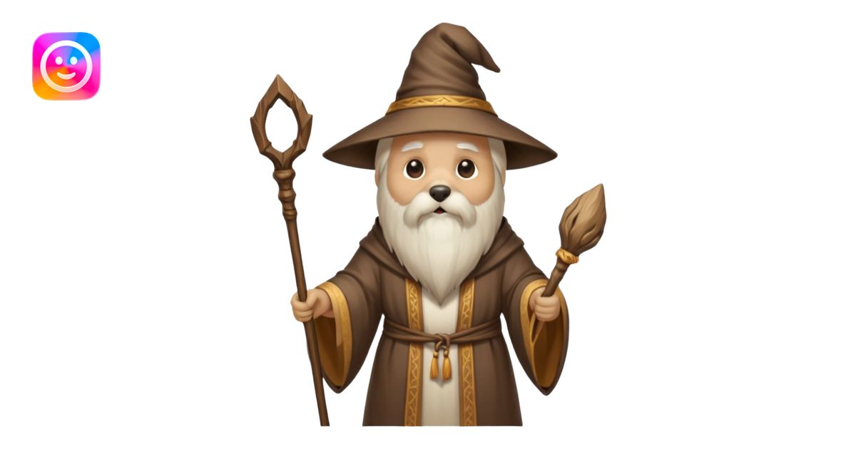 Dog wizard emoji | AI Emoji Generator