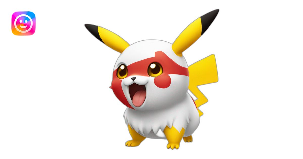 Pikachu rouge emoji | AI Emoji Generator