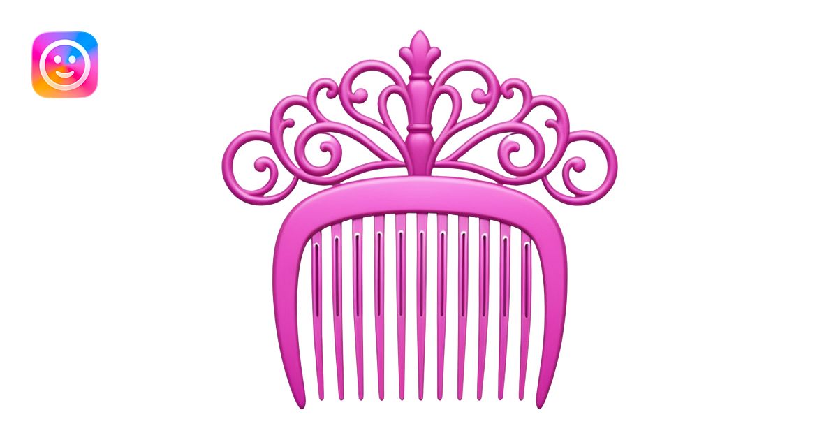 pink royal comb emoji | AI Emoji Generator