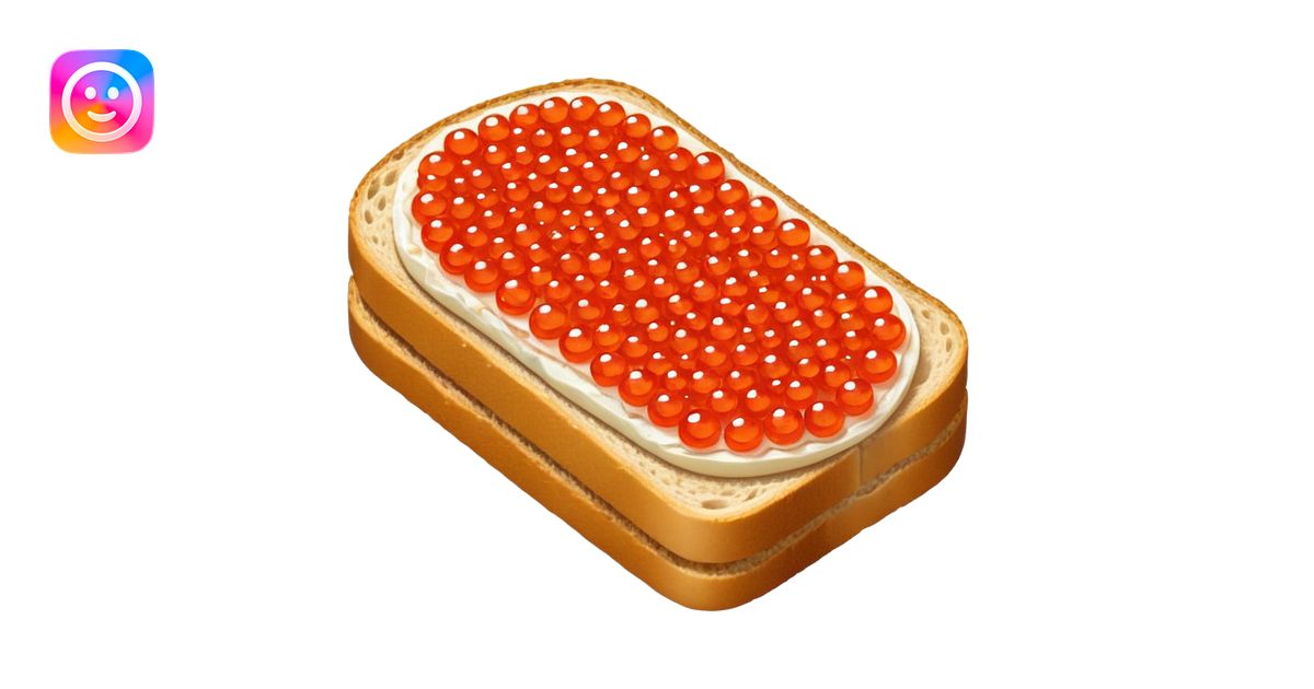 red caviar on a bread emoji | AI Emoji Generator