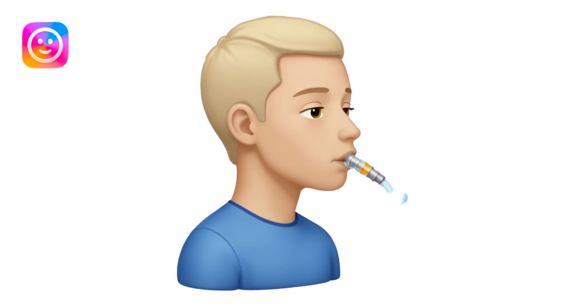 Side profile nose breathing oxigen emoji | AI Emoji Generator