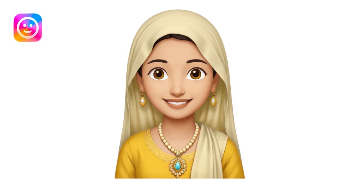 generate an ios genmoji in a bratz style of a fair beautiful indian ...