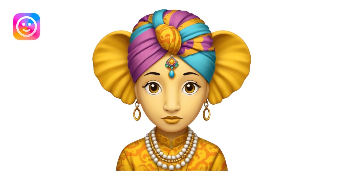 A human with a elephant head that is yellow emoji | AI Emoji Generator