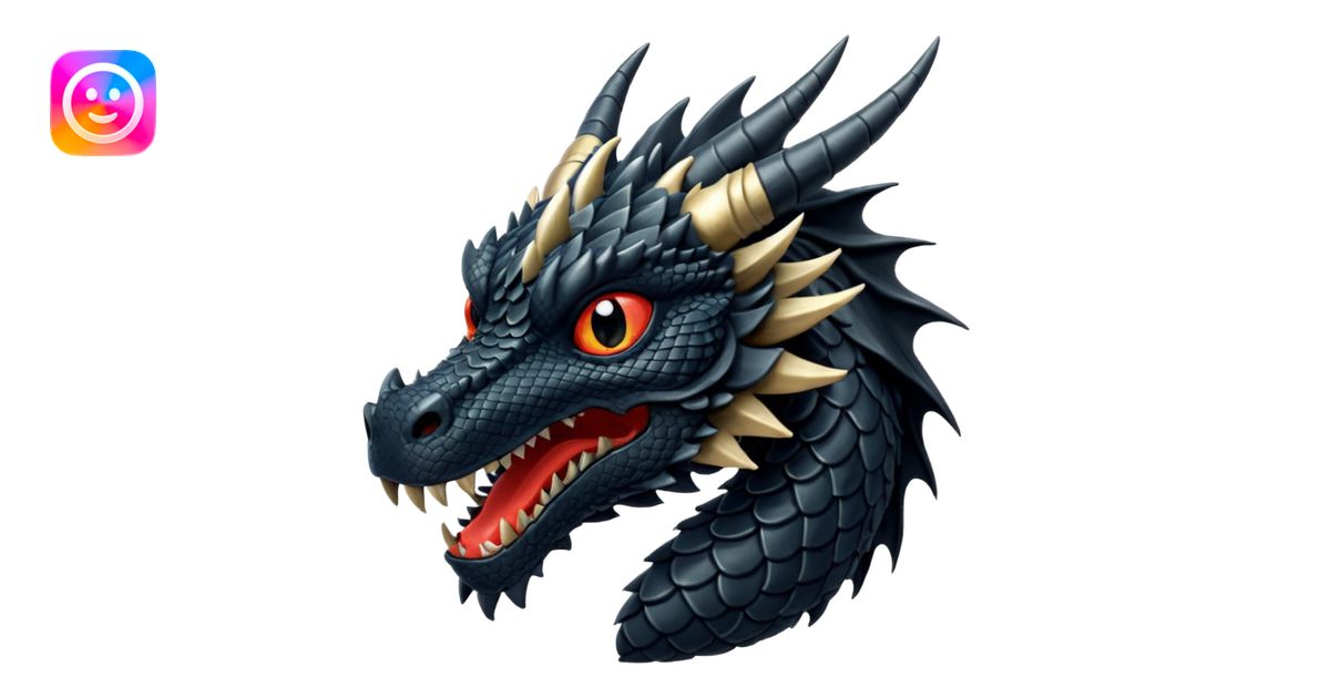 black dragon head emoji | AI Emoji Generator