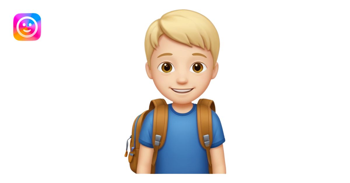 student kid with backpack emoji | AI Emoji Generator
