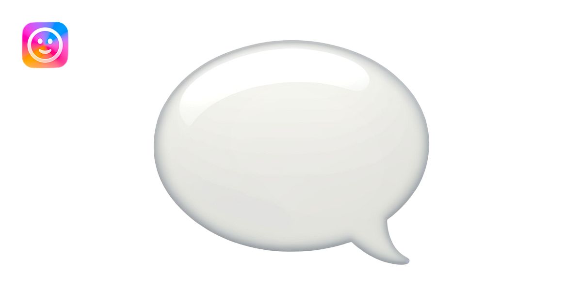 blank white message bubble emoji | AI Emoji Generator