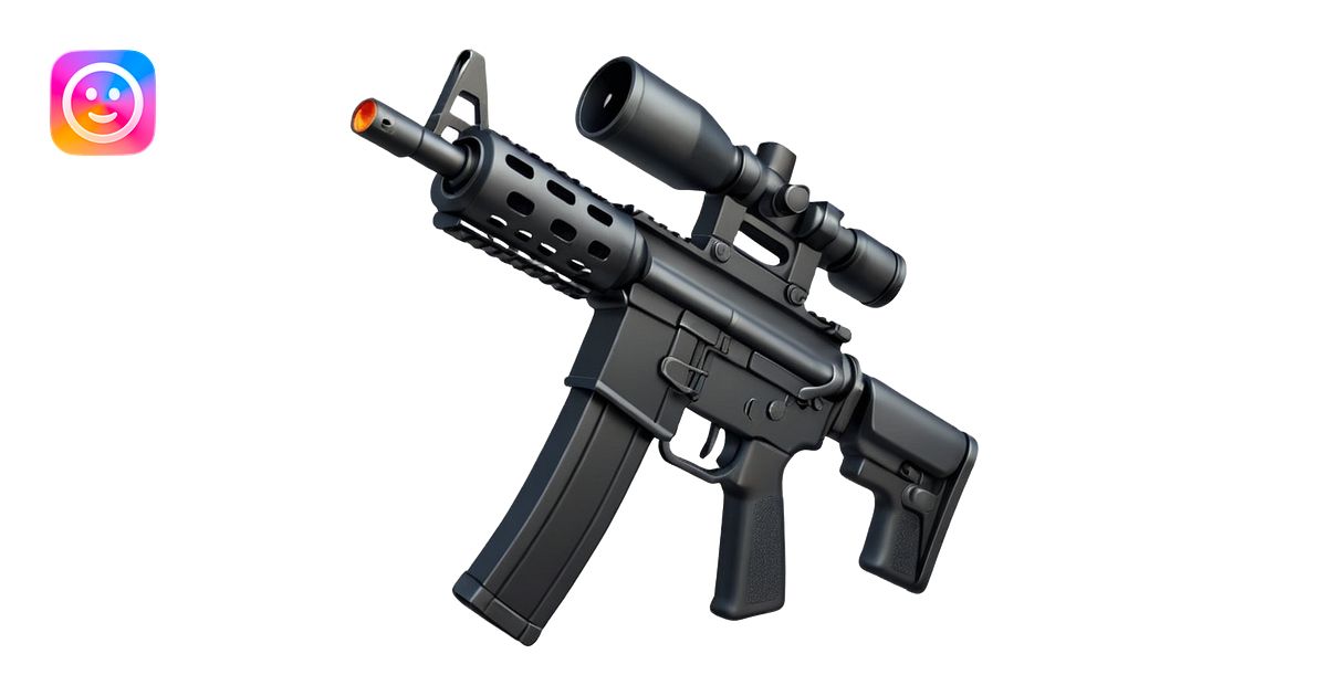 ar 15 with gun flash like its shooting emoji | AI Emoji Generator