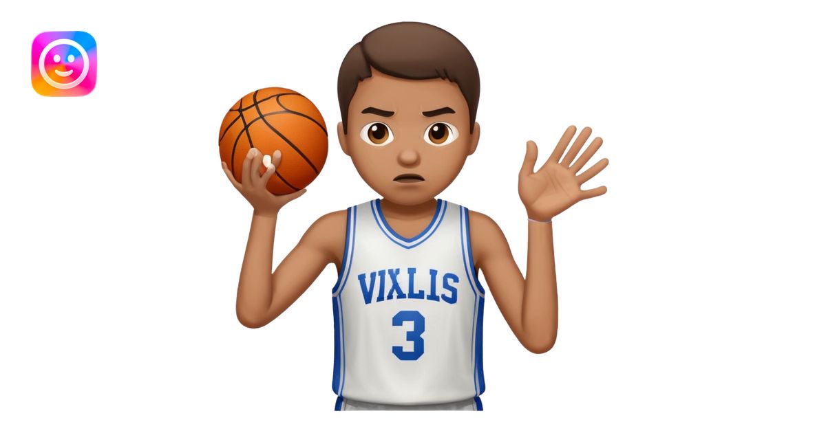 a person shooting a basketball and missing emoji | AI Emoji Generator