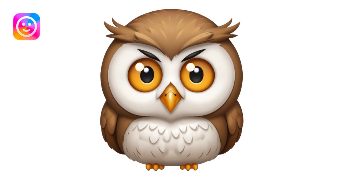 owl emoticon that is crying emoji | AI Emoji Generator
