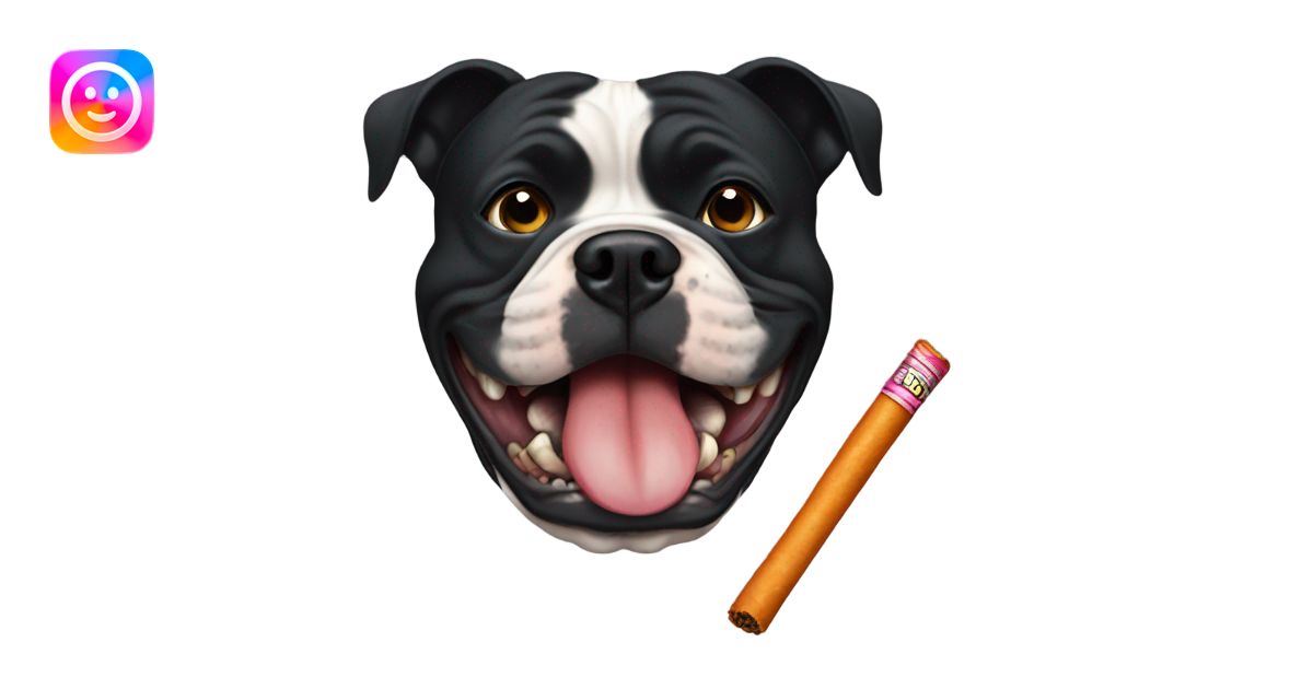 Black american bully with blunt emoji | AI Emoji Generator