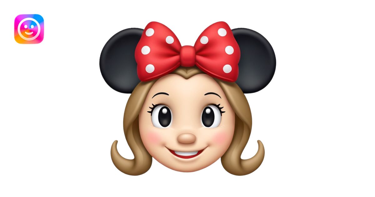 Minnie Mouse classic emoji style emoji | AI Emoji Generator