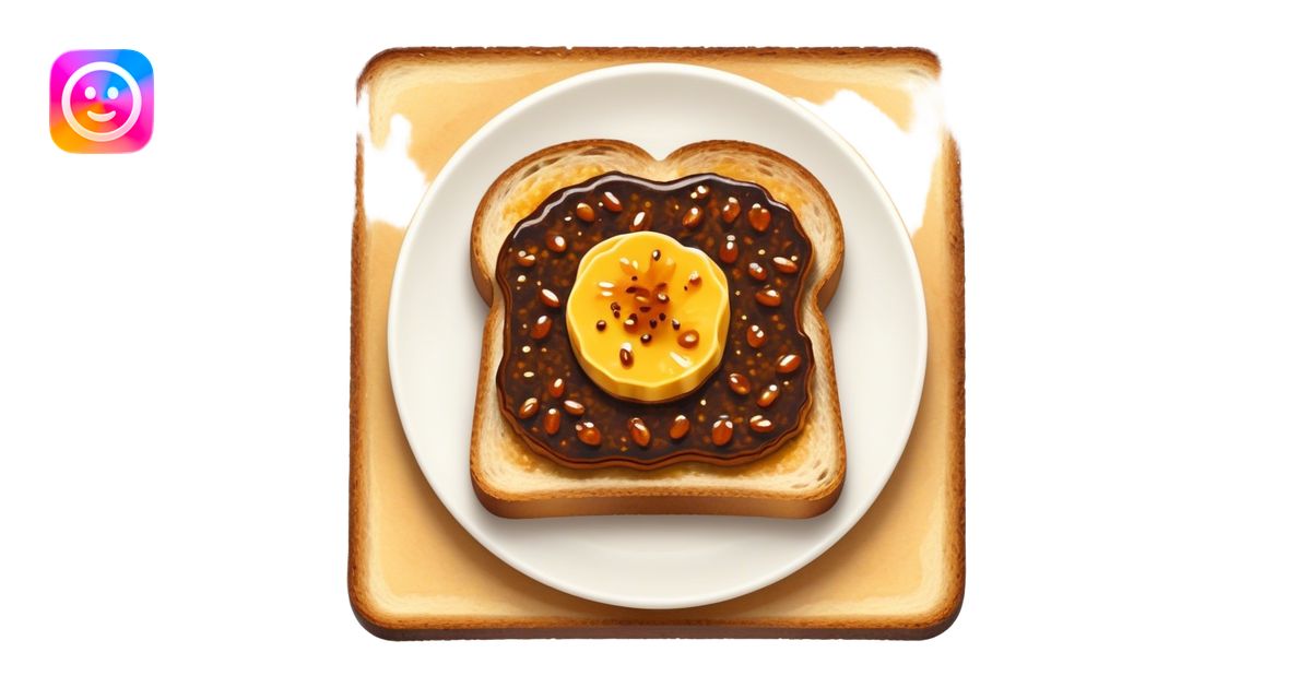 Cinematic Realistic Vegemite on Toast Dish Emoji, depicted with a ...