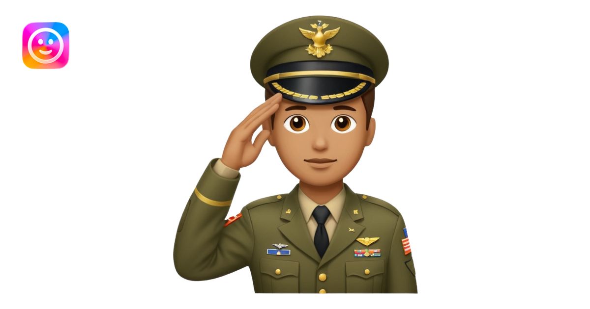 American soldier showing respect emoji | AI Emoji Generator