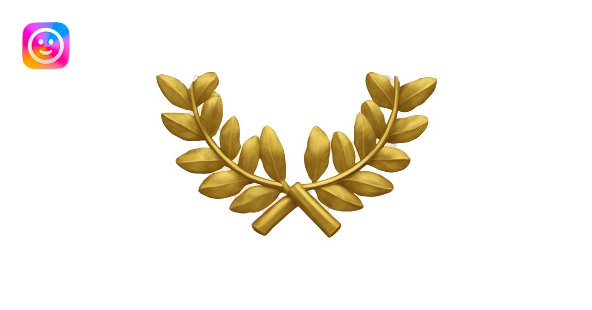 golden laurel wreath with dollar symbols emoji | AI Emoji Generator