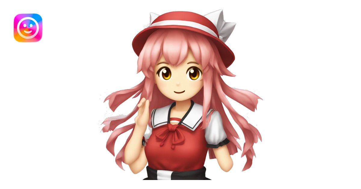 Reimu touhou with marisa emoji | AI Emoji Generator