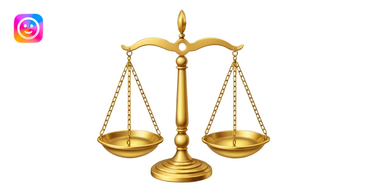 Libra, symbolizing moral values. emoji | AI Emoji Generator