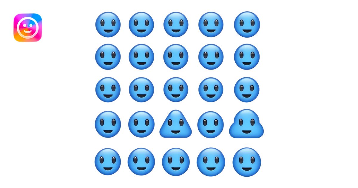 Blue emojis emoji | AI Emoji Generator