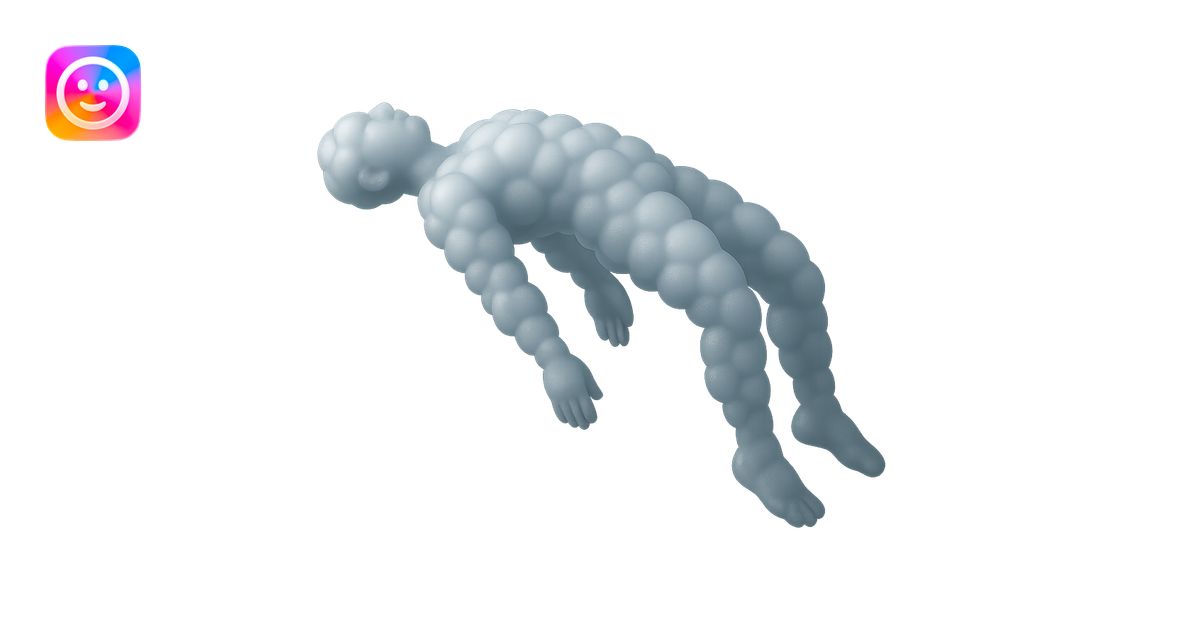 side view unconscious person flying with torso upwards, arms and legs ...