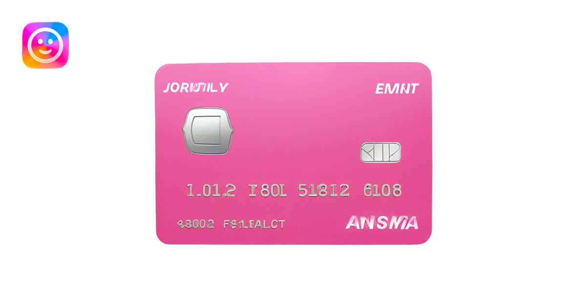 Pink debit card emoji | AI Emoji Generator
