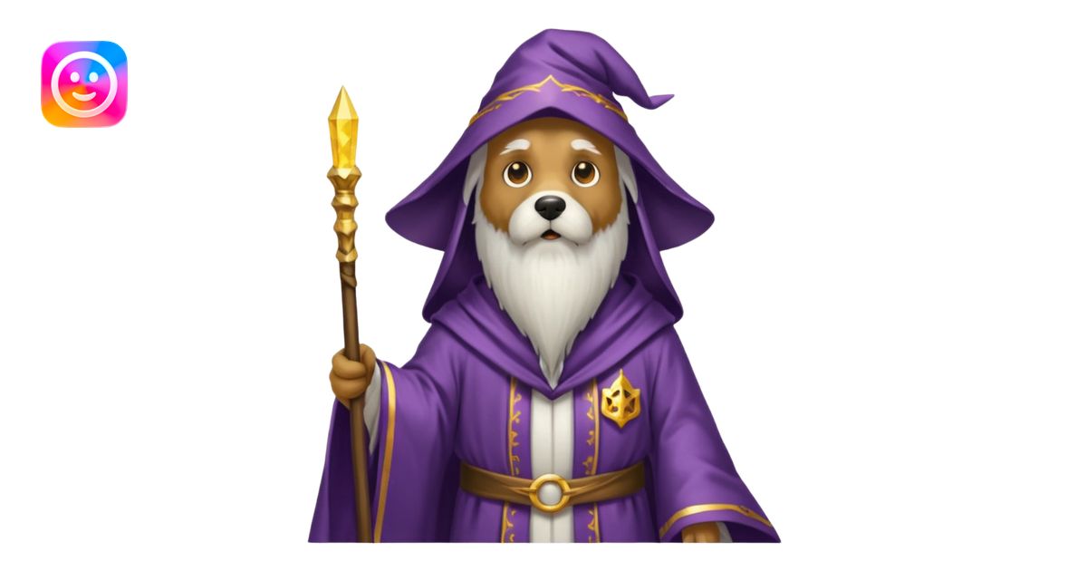 Dog wizard emoji | AI Emoji Generator