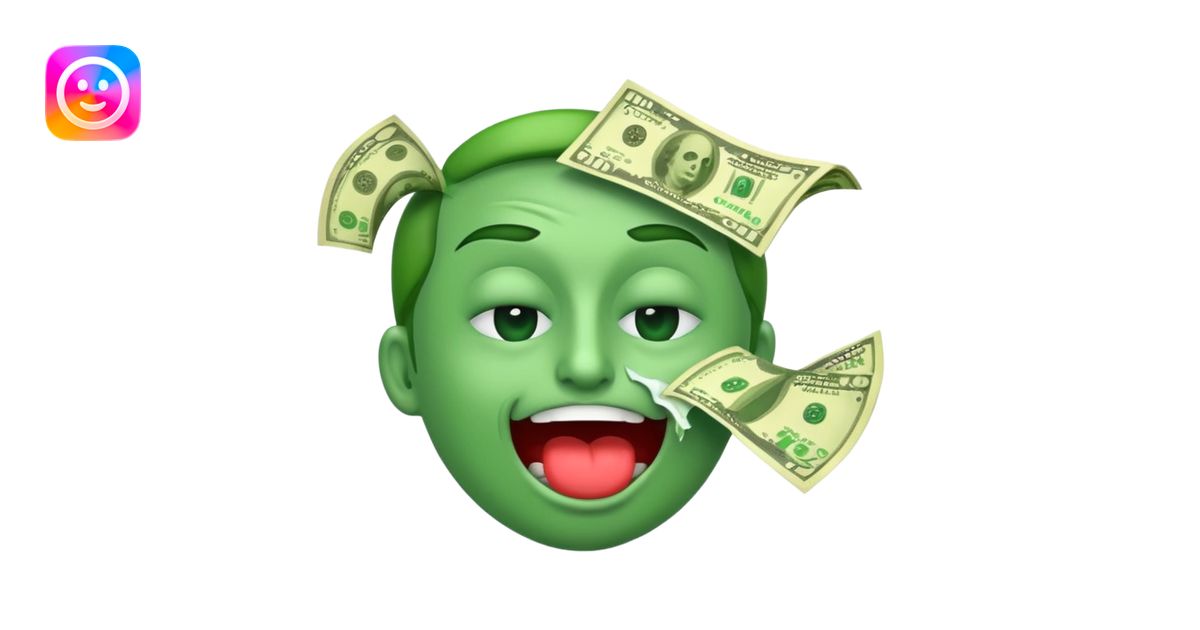 🤑 Money-Mouth Face Emoji, but vomiting instead of a tongue sticking out ...