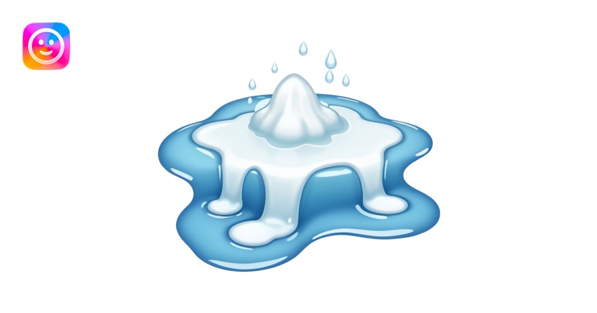 a small puddle of white liquid emoji | AI Emoji Generator
