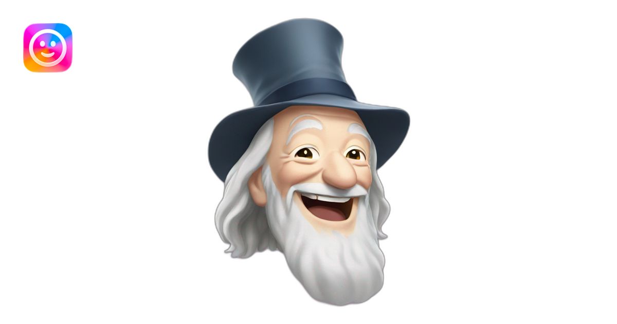 Michael gambon dumbledore laughing emoji | AI Emoji Generator