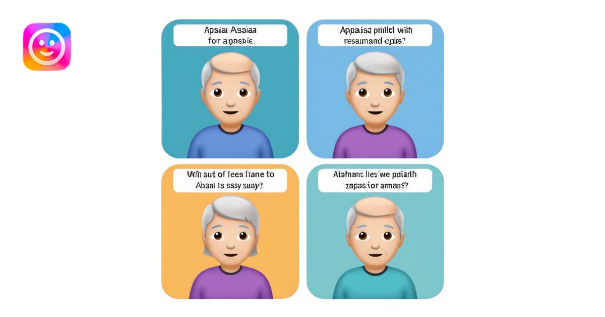 Aphasia patient cards emoji | AI Emoji Generator