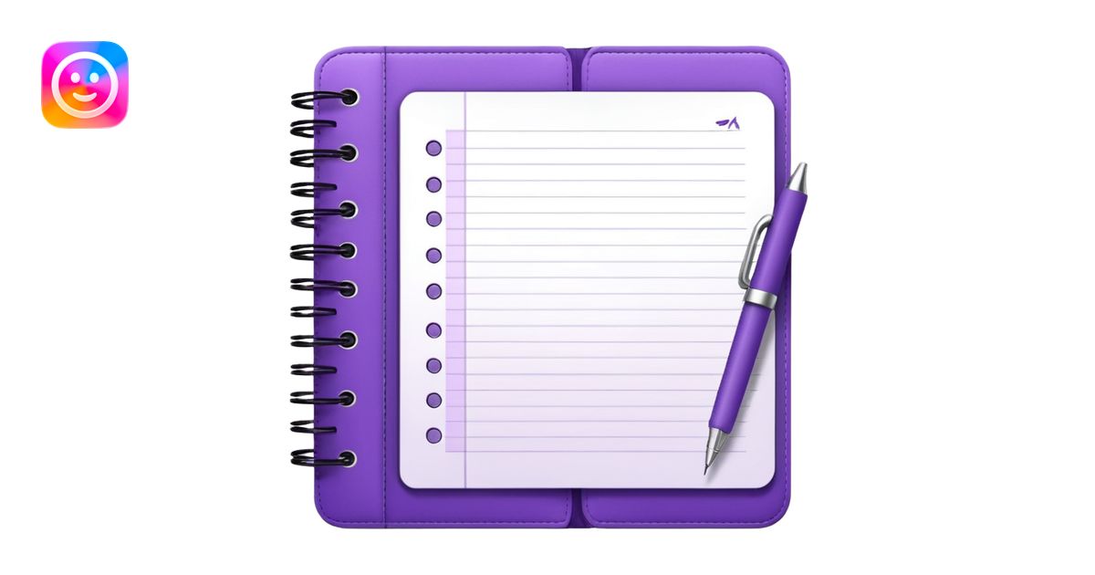 purple weekly planner emoji | AI Emoji Generator