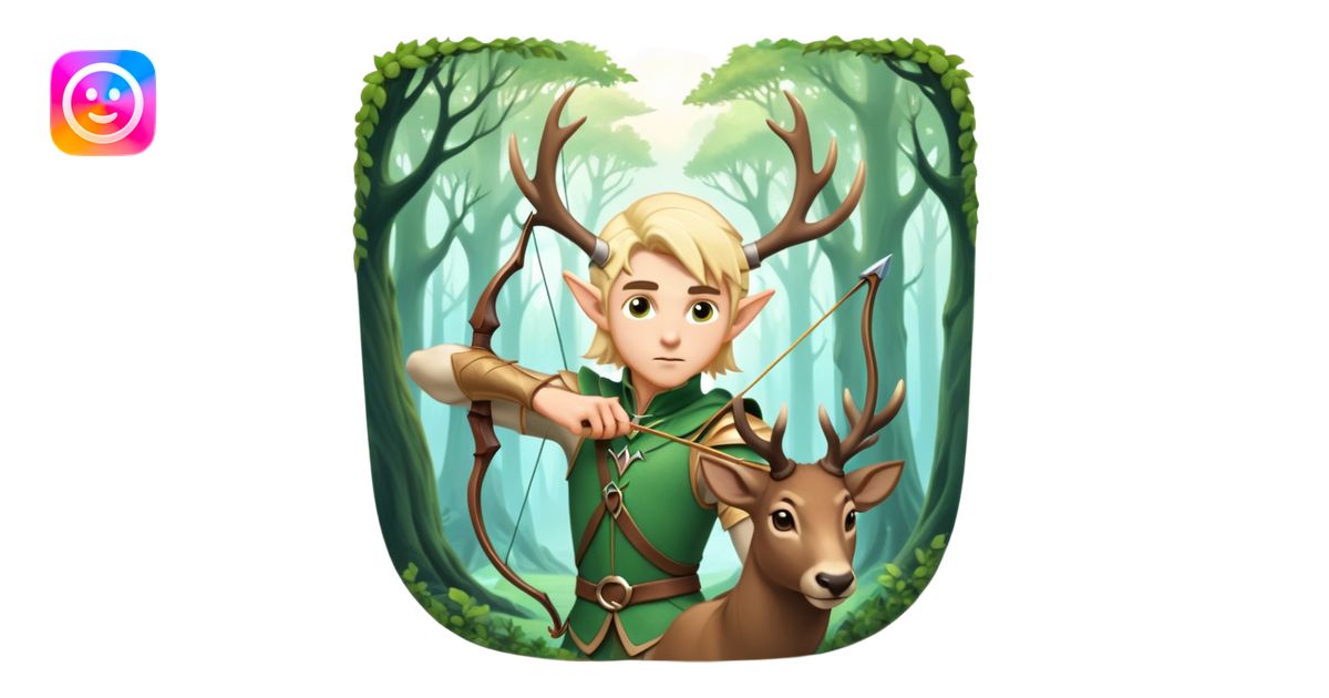 clash-of-clans-aesthetic-blond-male elf-archer-portrait-emoji, rendered ...