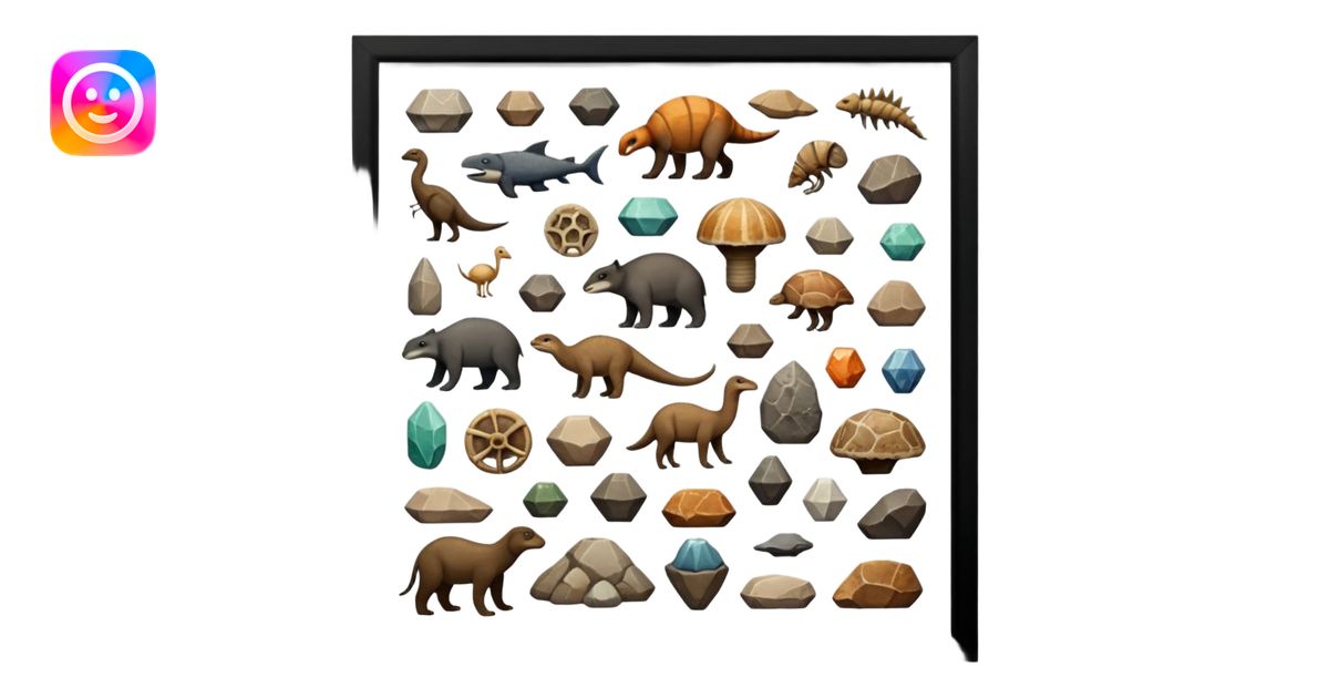 see animals, fossils and minerals 🐾 emoji | AI Emoji Generator