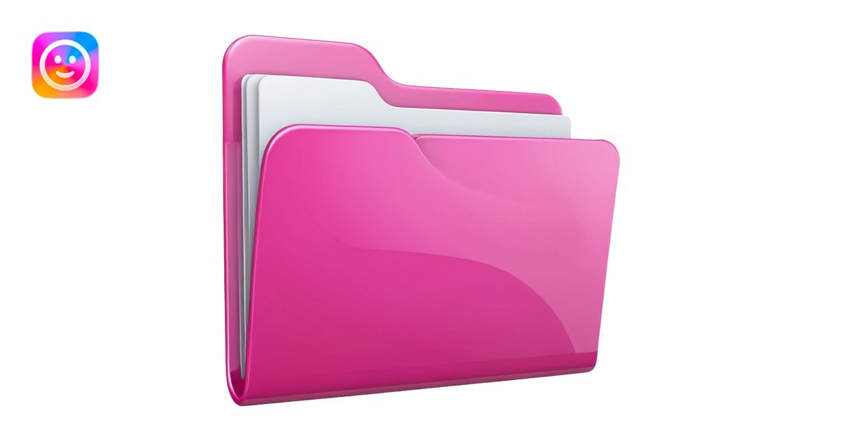 Pink empty folder emoji emoji | AI Emoji Generator