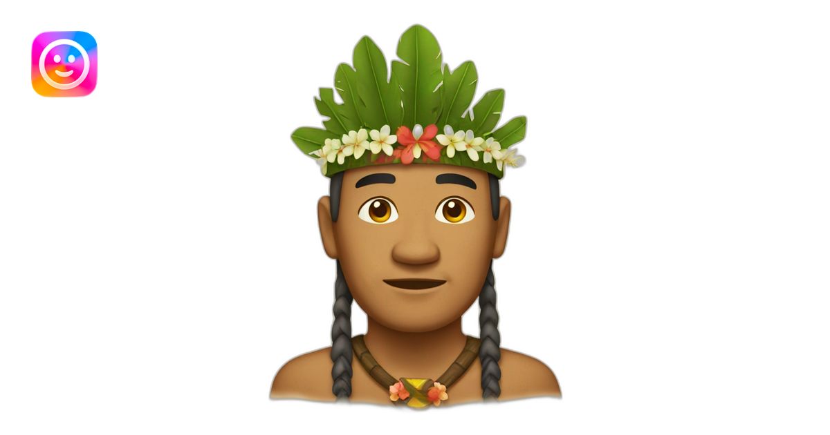 Hawaiian chief emoji | AI Emoji Generator