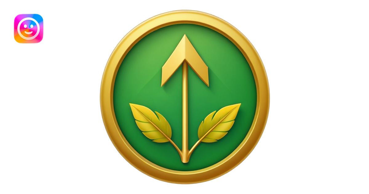 "A simple, strong, rounded arrow pointing upwards, encased within a ...