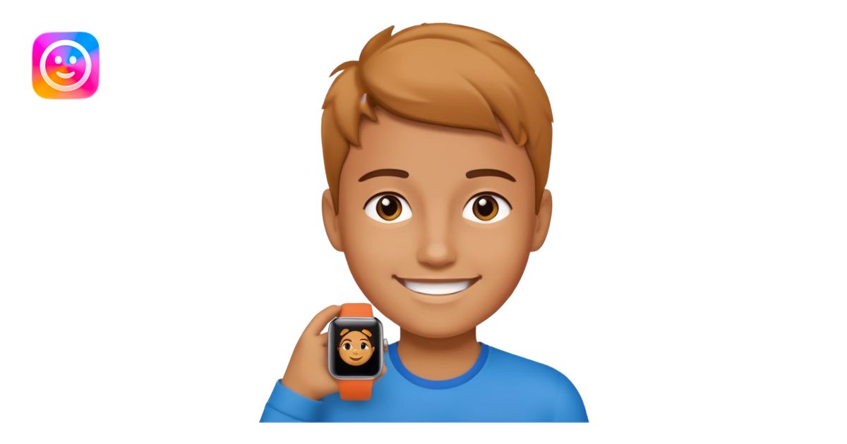 Young person wearing a smartwatch emoji | AI Emoji Generator