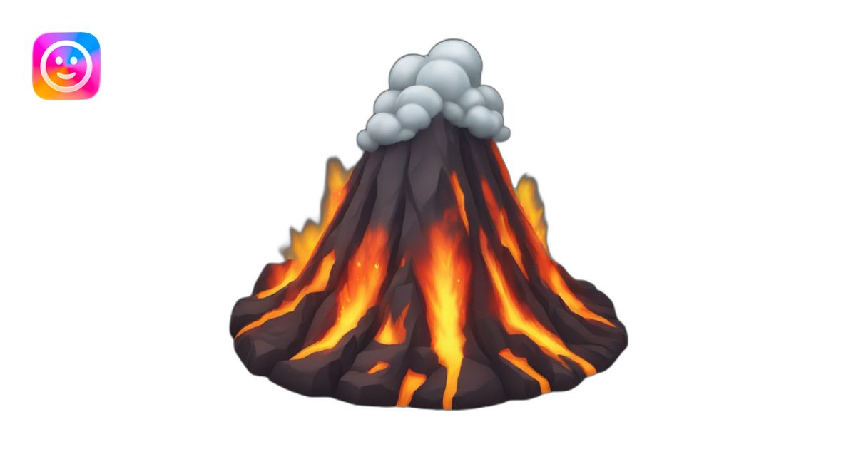 Volcán de fuego emoji | AI Emoji Generator