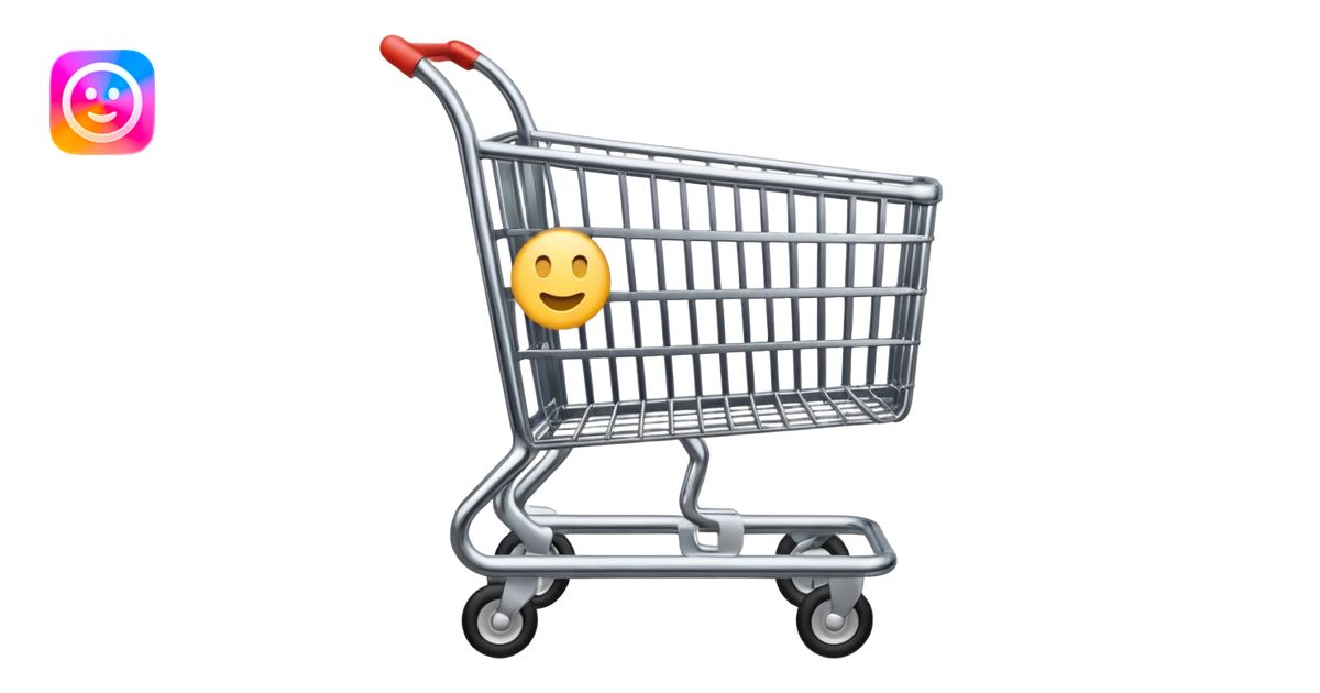 Shopping cart emoji | AI Emoji Generator