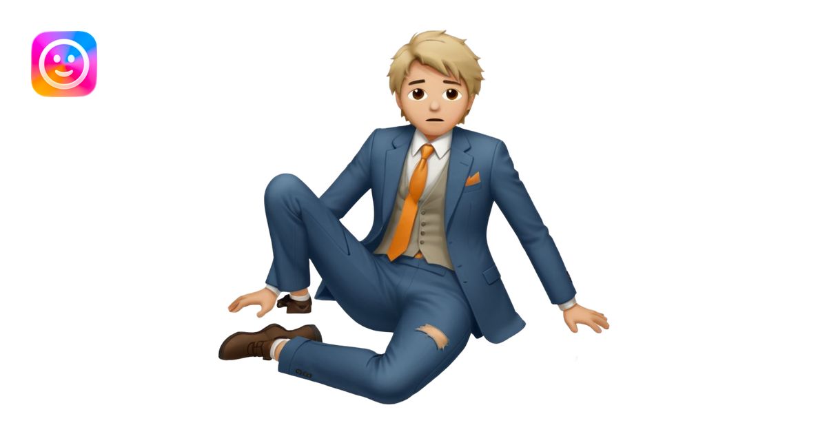 a man lying on the floor who has just fallen emoji | AI Emoji Generator