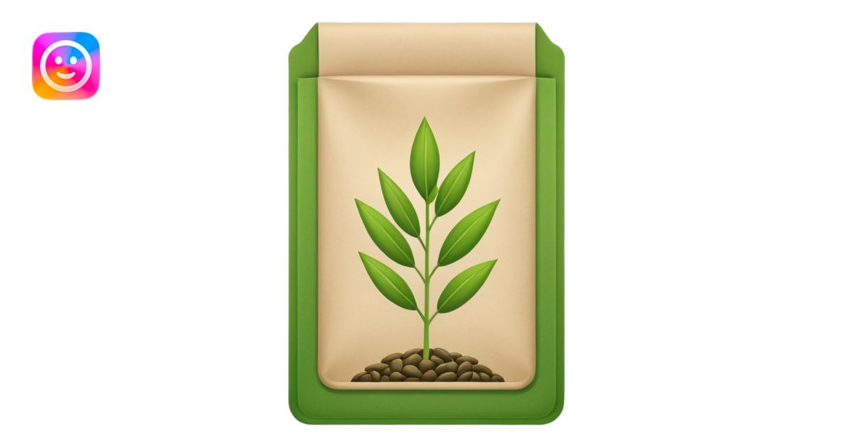 green seed packet pocket emoji | AI Emoji Generator