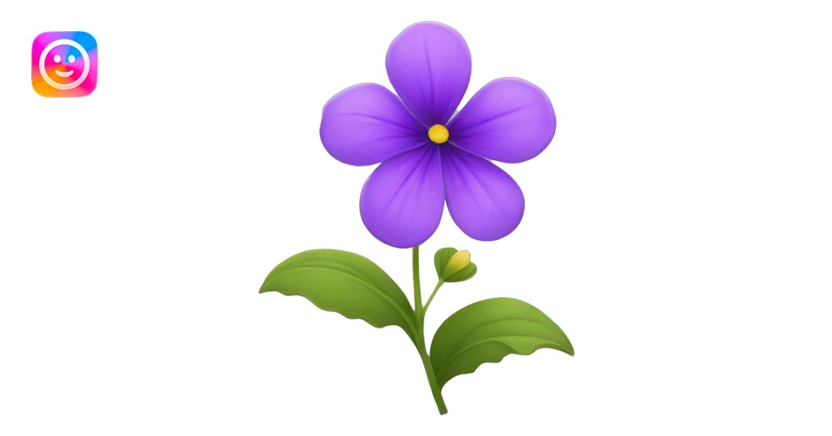 violet flower emoji | AI Emoji Generator