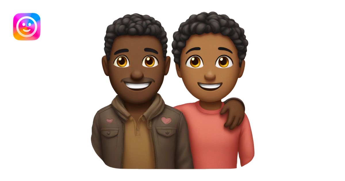 two people love each other so much emoji | AI Emoji Generator
