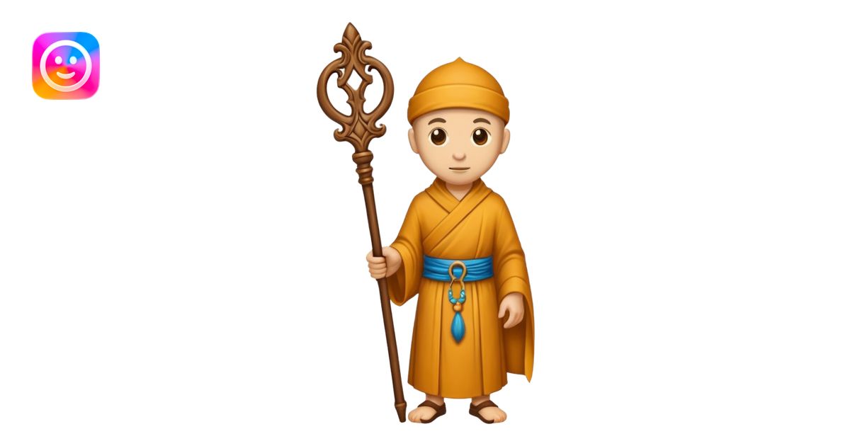 Staff of Monk emoji | AI Emoji Generator