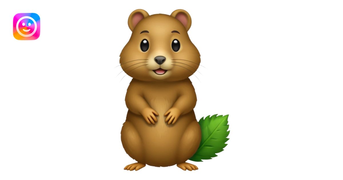 I want it to be a green gopher but make it a whole body emoji | AI ...