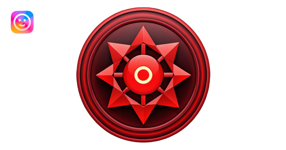 Symbol of void in red emoji | AI Emoji Generator