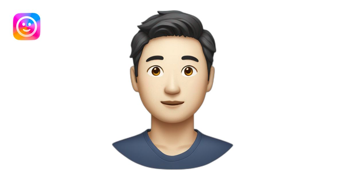A Korean man. His name is Moon Sun Kim emoji | AI Emoji Generator