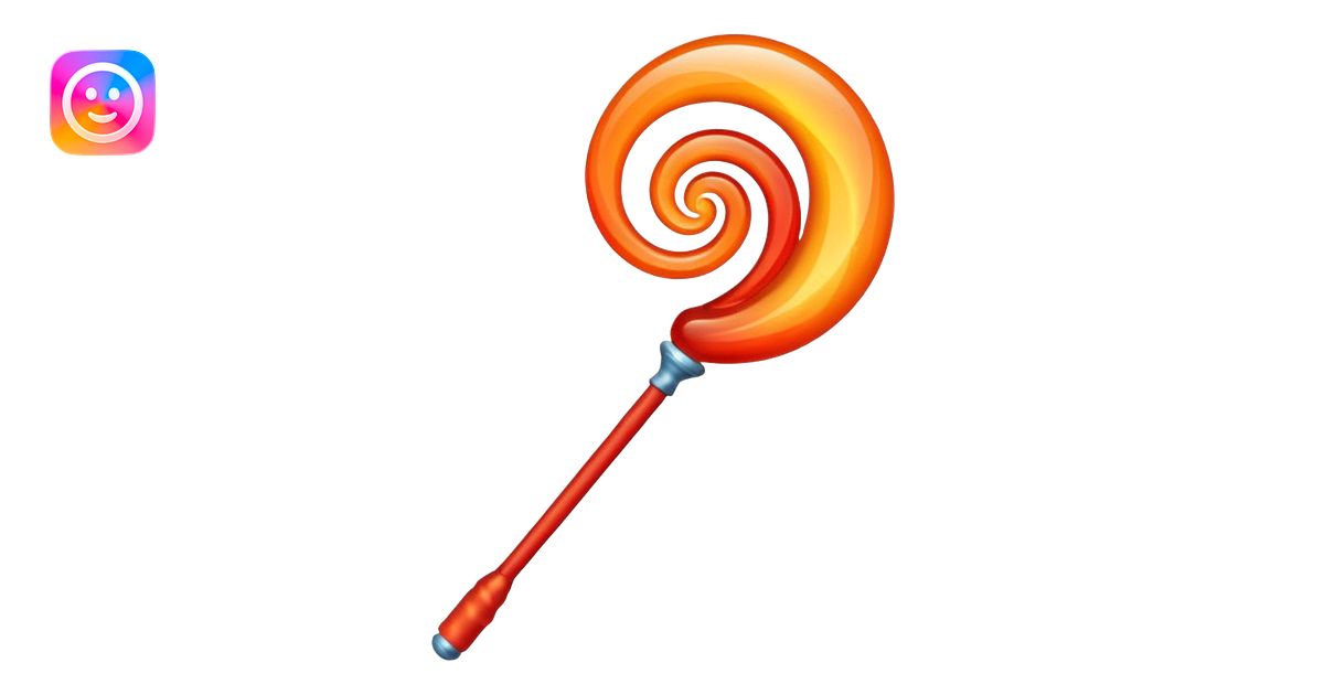 magic wand with orange red wave emoji | AI Emoji Generator