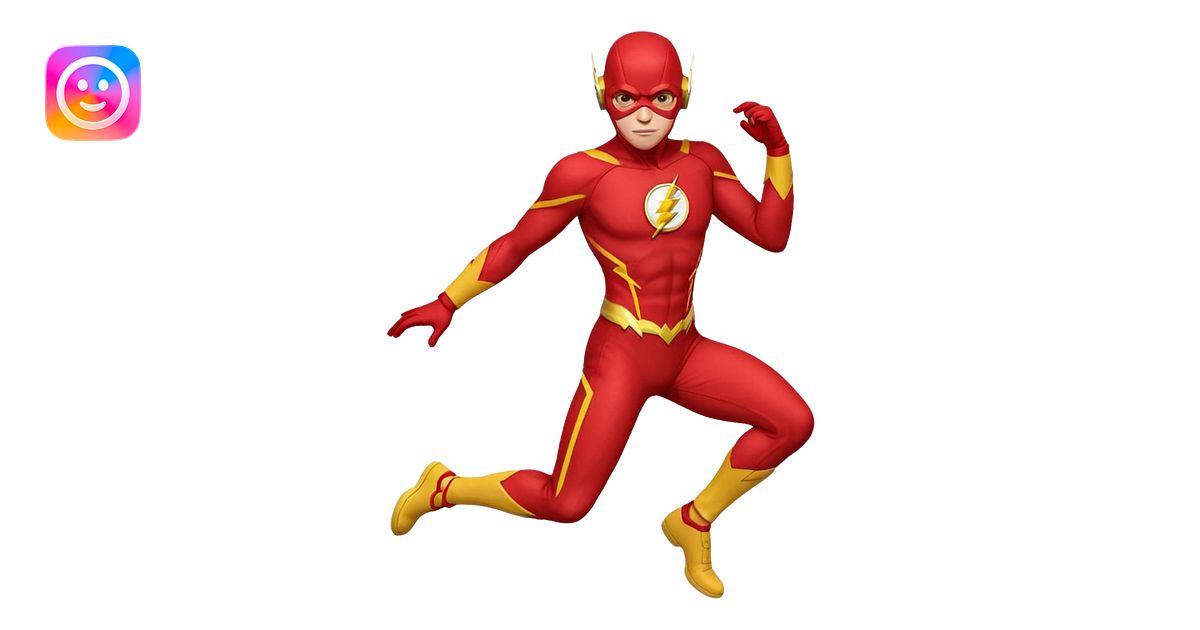 The Flash from Justice League emoji | AI Emoji Generator