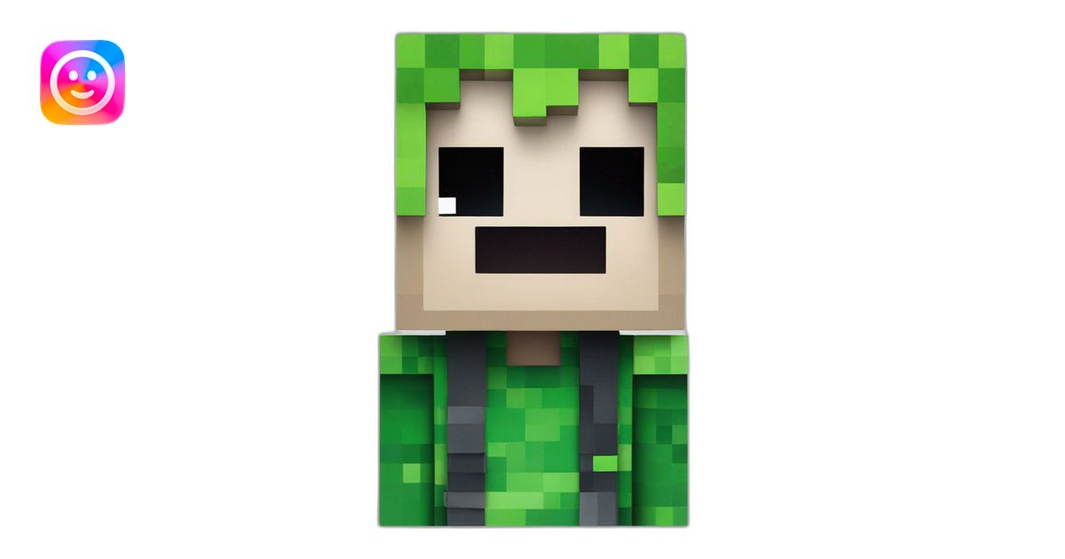 Minecraft creeper not human emoji | AI Emoji Generator